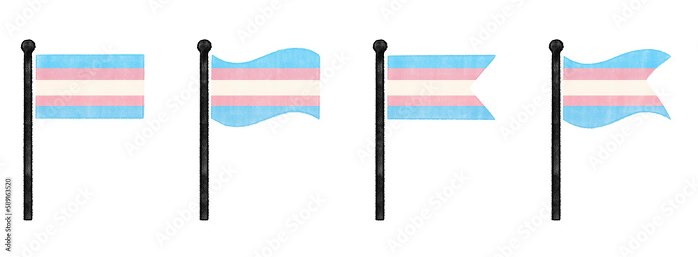 Hand drawn transgender flag pencil crayon texture illustration vector ...
