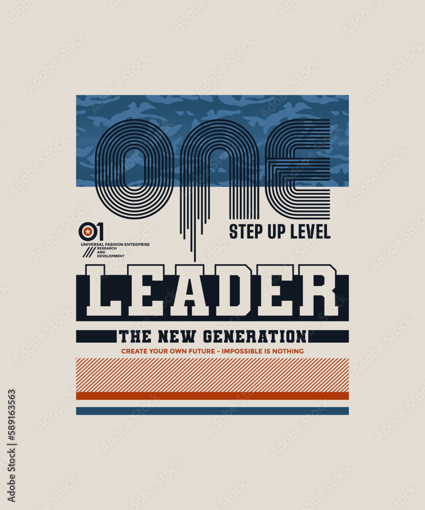One step up level, leader, vector illustration motivational quotes ...