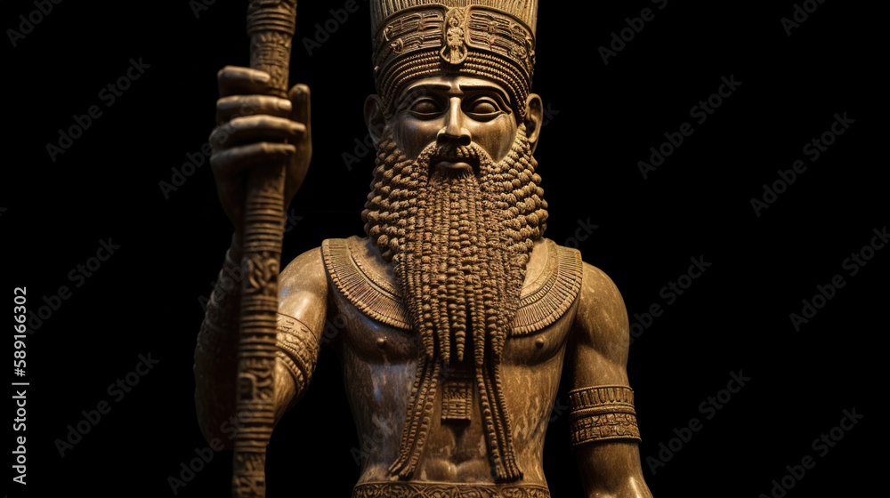 Enki The Sumerian Anunnaki God Stock Illustration | Adobe Stock