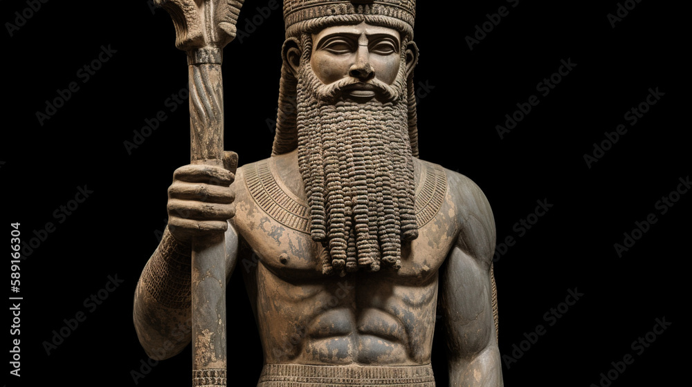 Enki The Sumerian Anunnaki God Stock Illustration | Adobe Stock