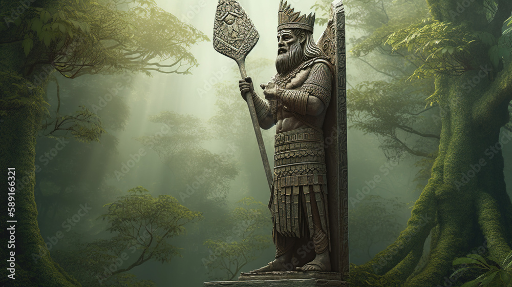 Enki The Sumerian Anunnaki God Stock Illustration Adobe Stock