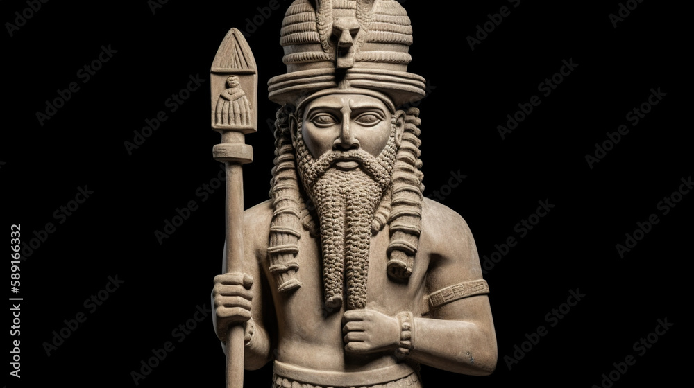 Enki The Sumerian Anunnaki God Stock Illustration | Adobe Stock