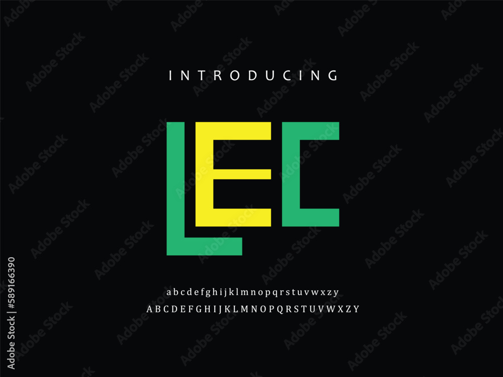 LEC Logo Creative Modern Minimal Alphabet L E C Initial Letter Mark ...