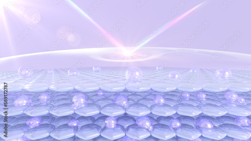 3d Rendering Skin Cells With Uv Protection Ultraviolet Shield Reflect Advertisements For