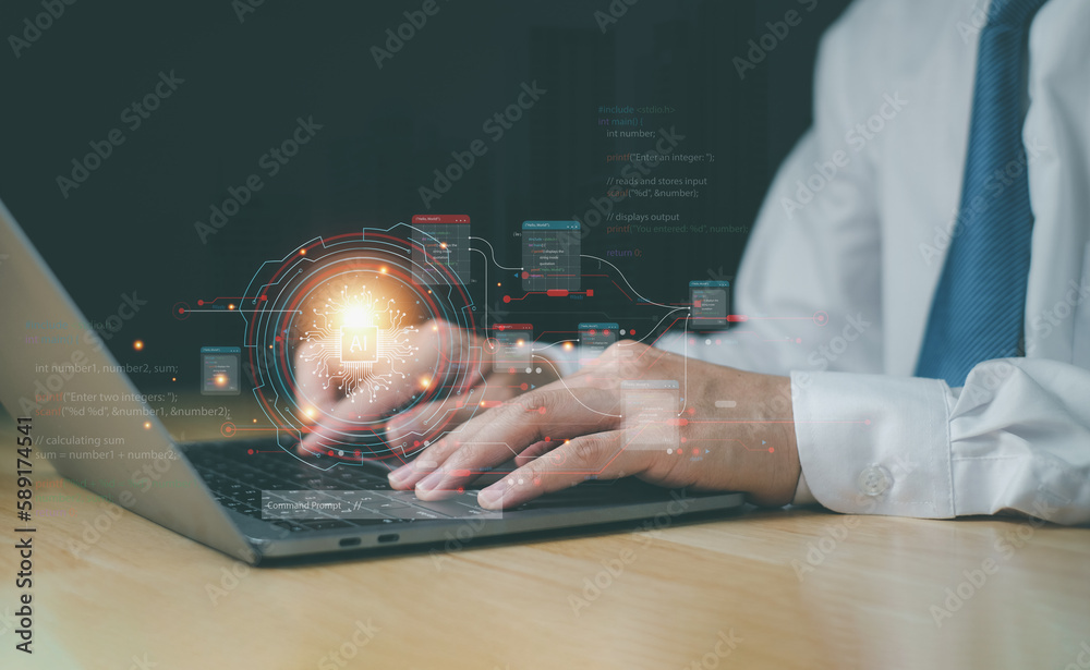 business people use chatbots in their communication tools. Use Q&A to create AI tasks using ...