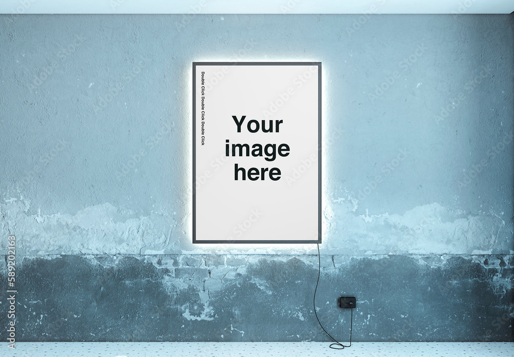 BackLight Poster Mockup 05 Stock Template | Adobe Stock