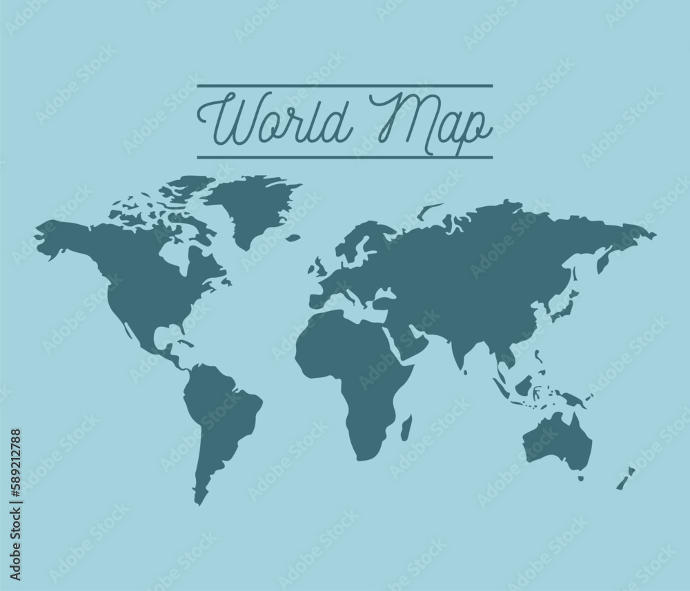 World map vector. Flat Earth map vector. World map vector illustrations ...
