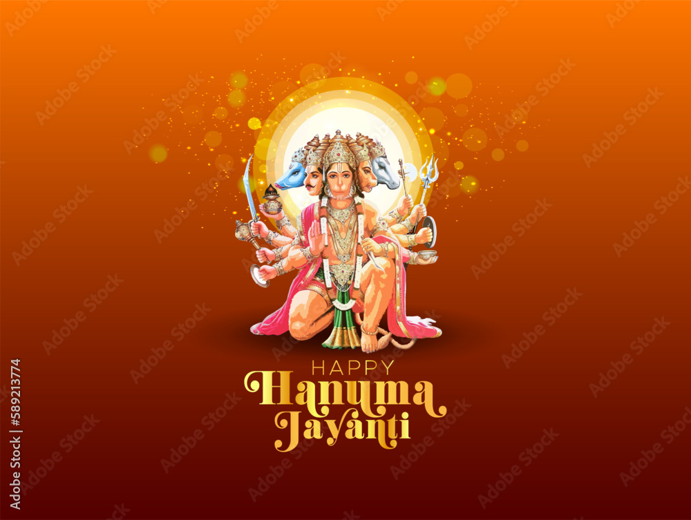 Lord Sri Hanuman Jayanti festival. Indian Hindu god Hanuman birthday ...