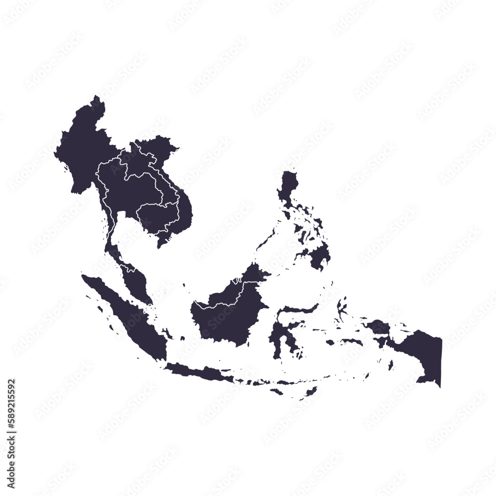south east asia map,asean location map Stock Vector | Adobe Stock