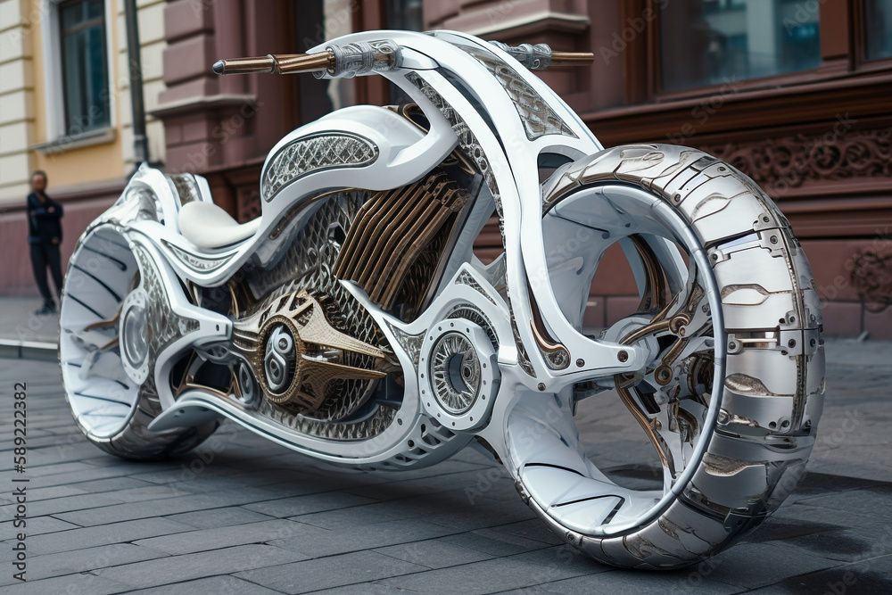Generative ai self driving electric motorcycle prototype Stock ...