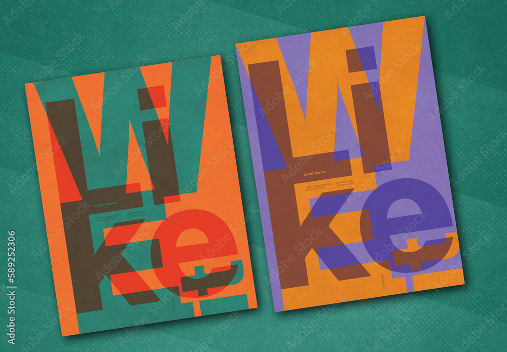 Typography Based Poster Layout with Big Bold Type Stock Template ...