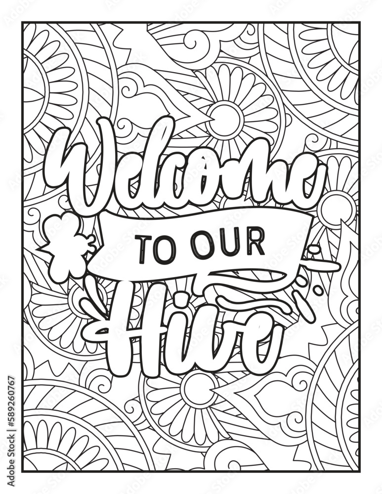 Vetor de Motivational quotes coloring page. Inspirational quotes ...