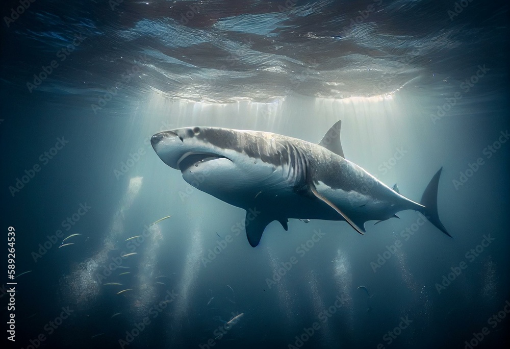 Great White Shark From Below - The Great White Shark is the largest ...