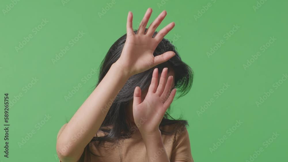 Close Up Of Young Asian Woman Victim Of Violence With Bruise On Face ...