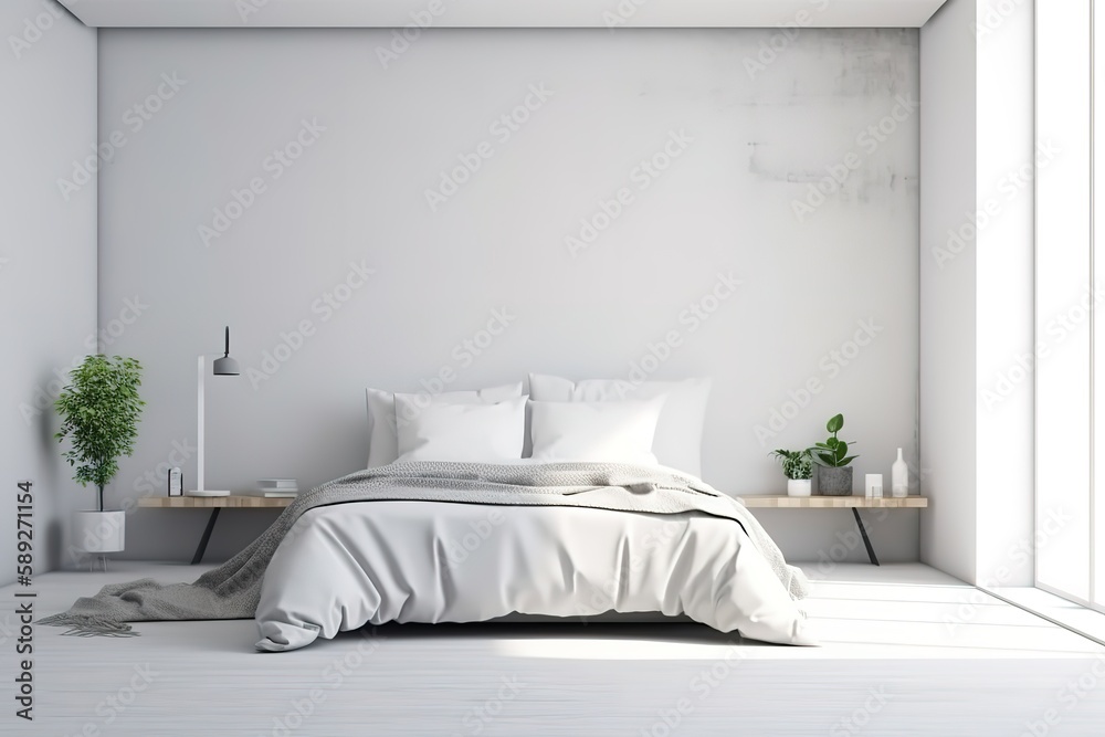 Modern White Hotel Room