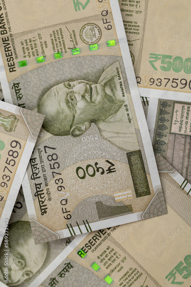 indian rupee, five hundred rupee note texture background. huge cash in ...