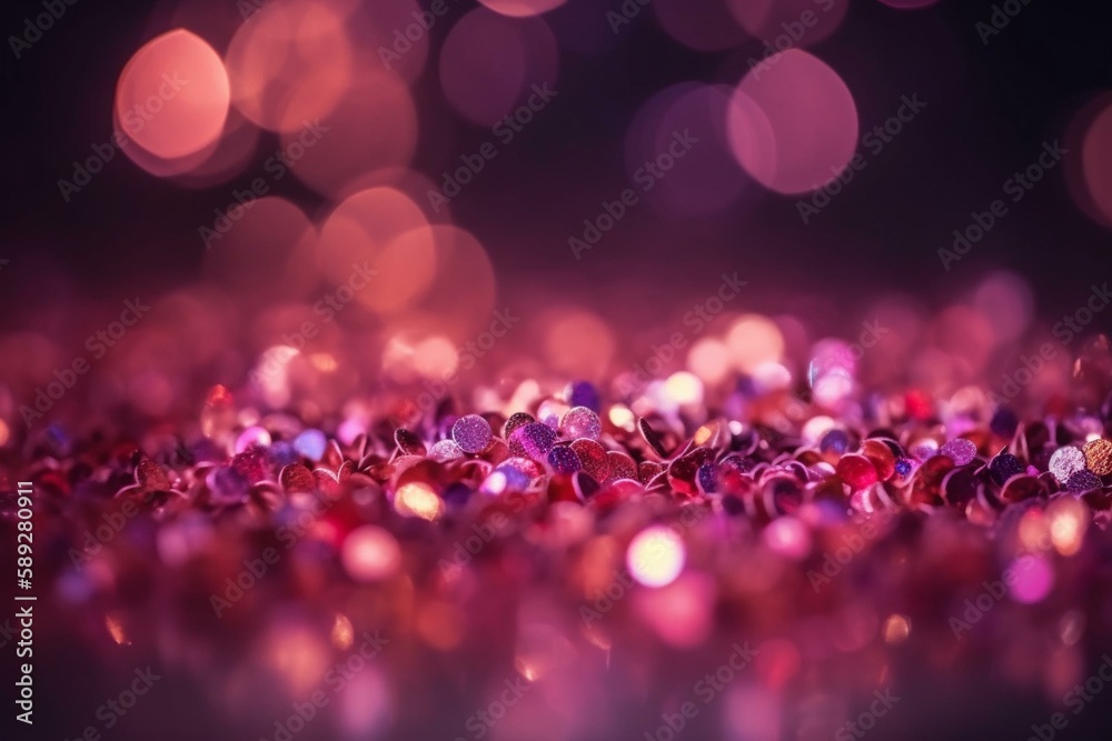 Pink glitter background, bokeh Generative AI Stock Illustration | Adobe ...