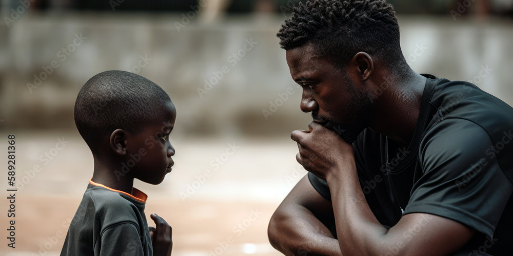 professional athlete coaching a young player from an underprivileged ...