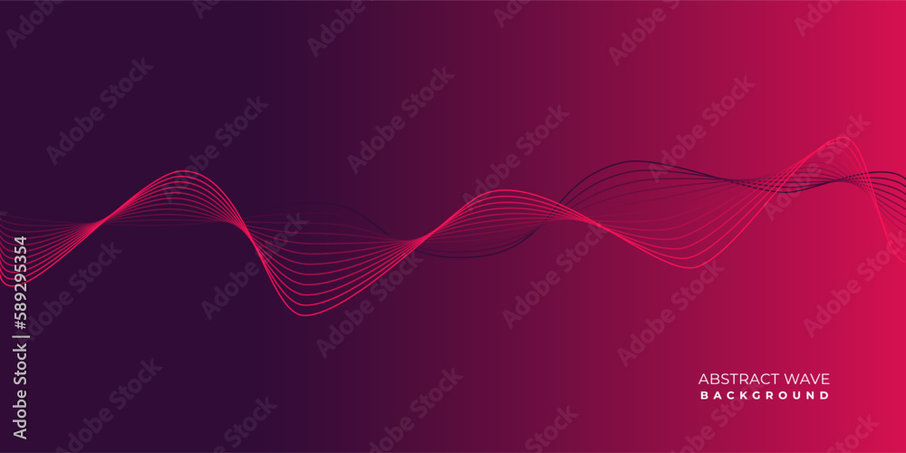 Dynamic Wave Pattern Vector Data Visualization Stock Vector Adobe Stock
