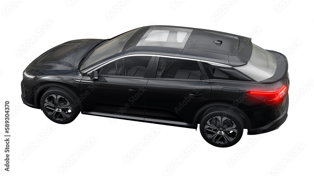 Paris, France. April 05, 2023. Black Citroen C5X is a stylish and ...