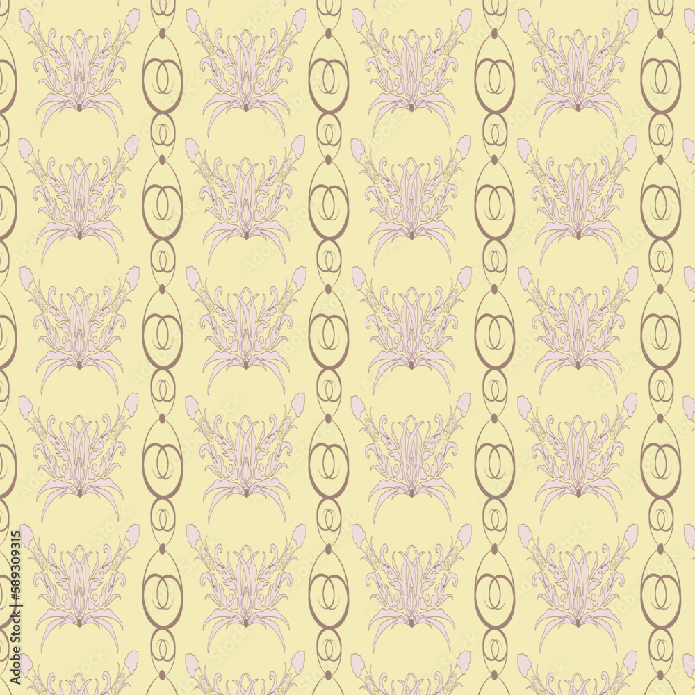 Seamless pattern in butter and piglet colors combination good for ...