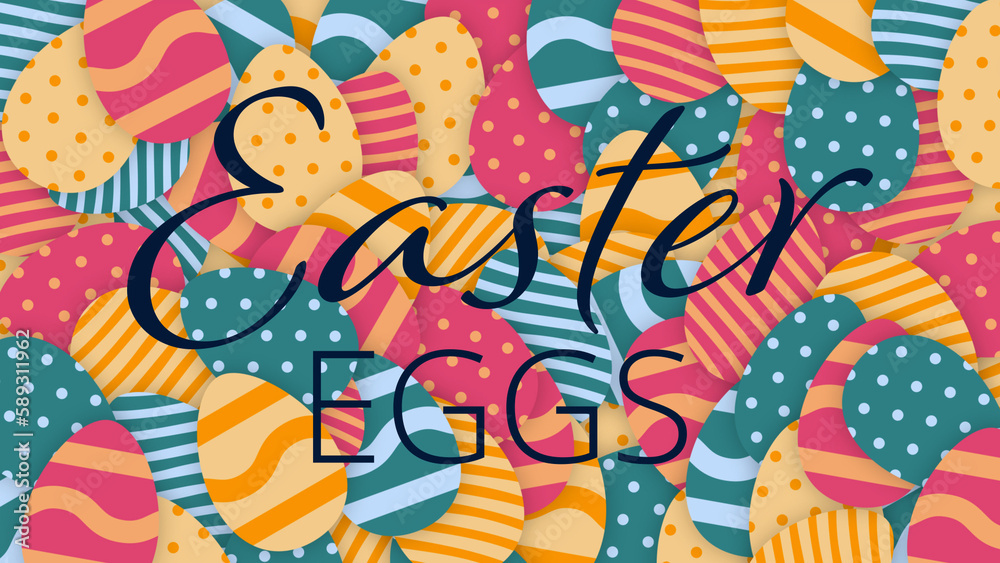 Easter Eggs Transition Title Stock Template | Adobe Stock