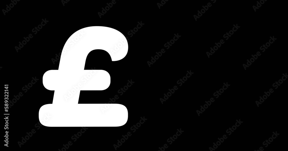 Image of pound symbol on black background with copy space Stock ...