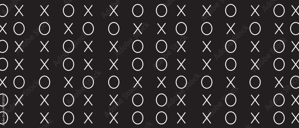 Numbers background. Pattern on black background. Hand drawn white ...