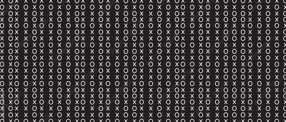 Numbers background. Pattern on black background. Hand drawn white ...