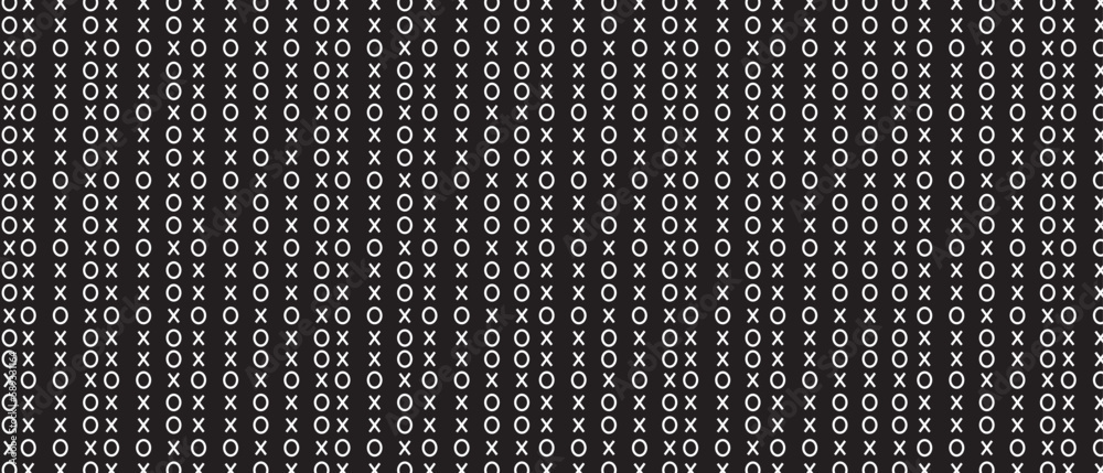 Numbers background. Pattern on black background. Hand drawn white ...