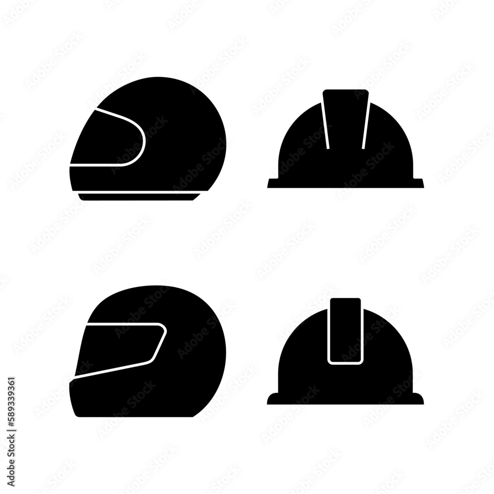 Helmet icon vector illustration. Motorcycle helmet sign and symbol ...
