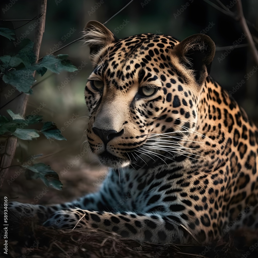4k x 4k - This amazing photo features a leopard, staring directly into ...