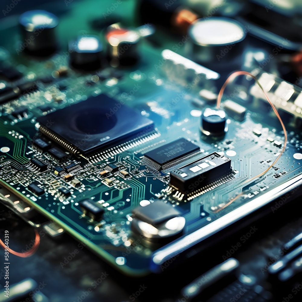 4k x 4k - This futuristic image showcases various technologies that are ...