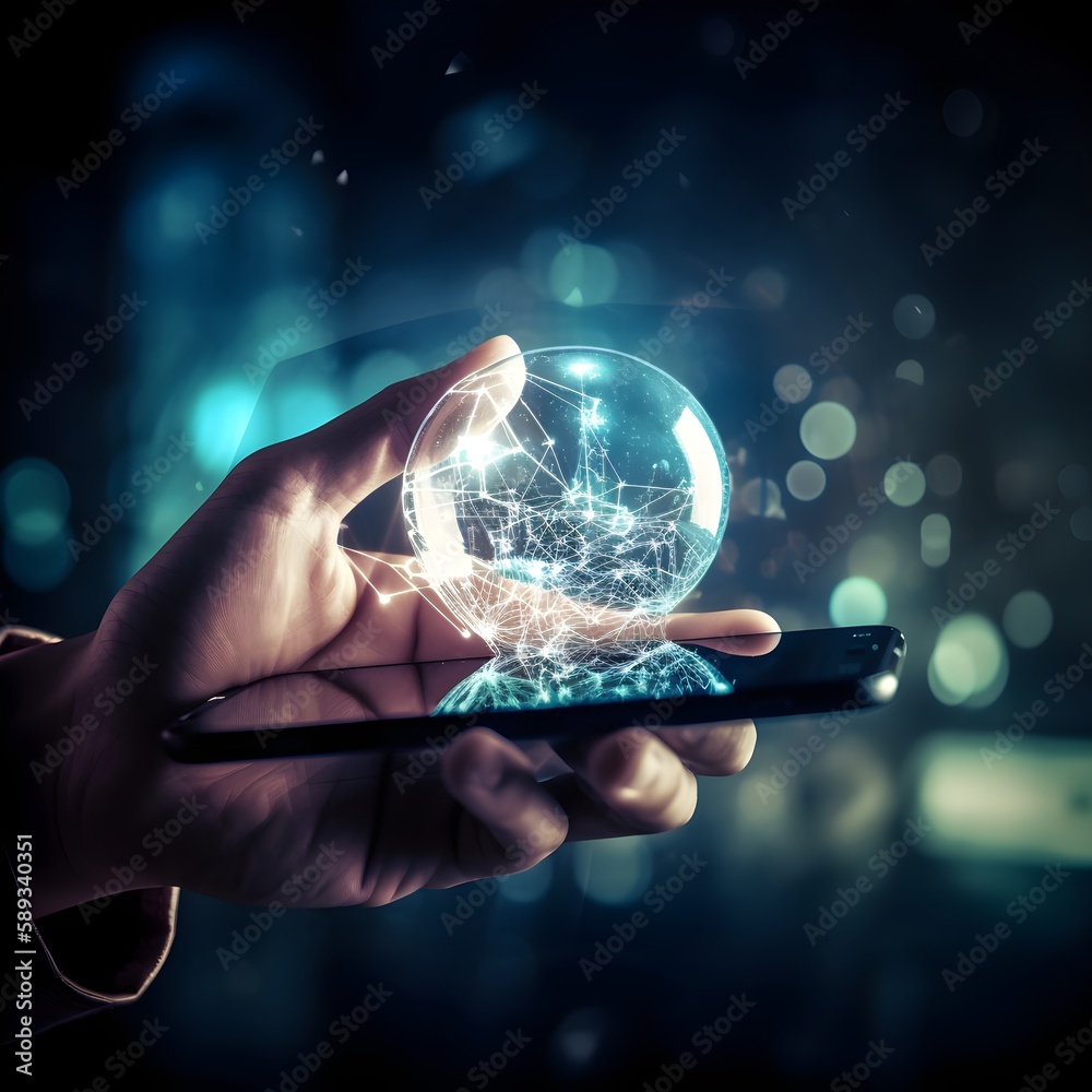 4k x 4k - This futuristic image showcases various technologies that are ...