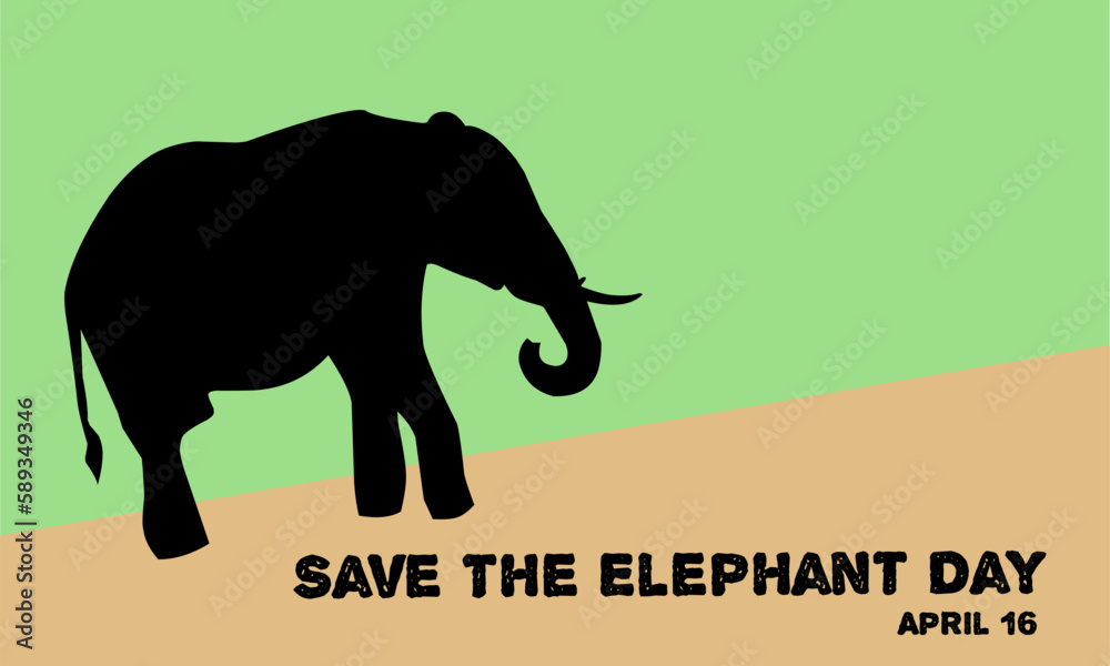 Vector graphic of save the elephant day day for save the elephant day ...