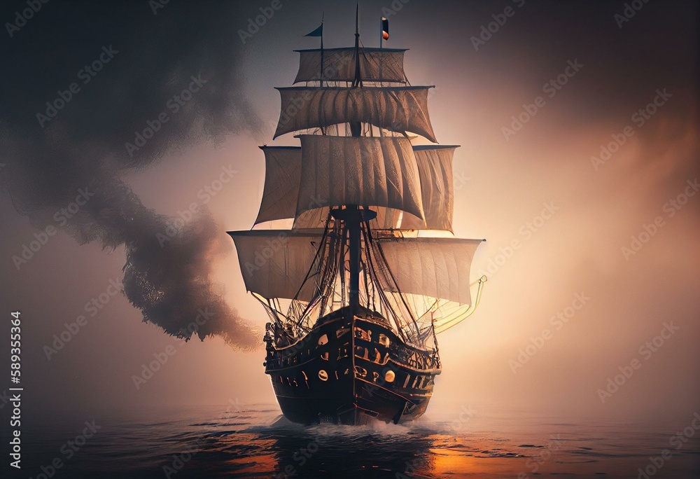 Pirate Ship Front View