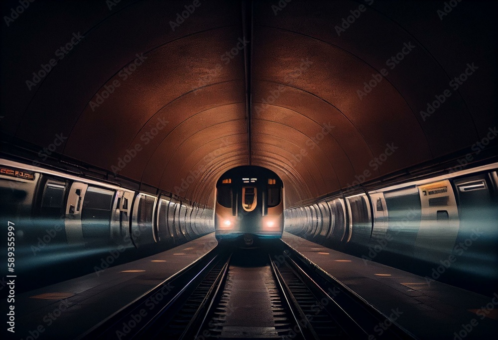 Tube, Underground, Metro, Untergrundbahn, Train, Subway - Generative Ai ...