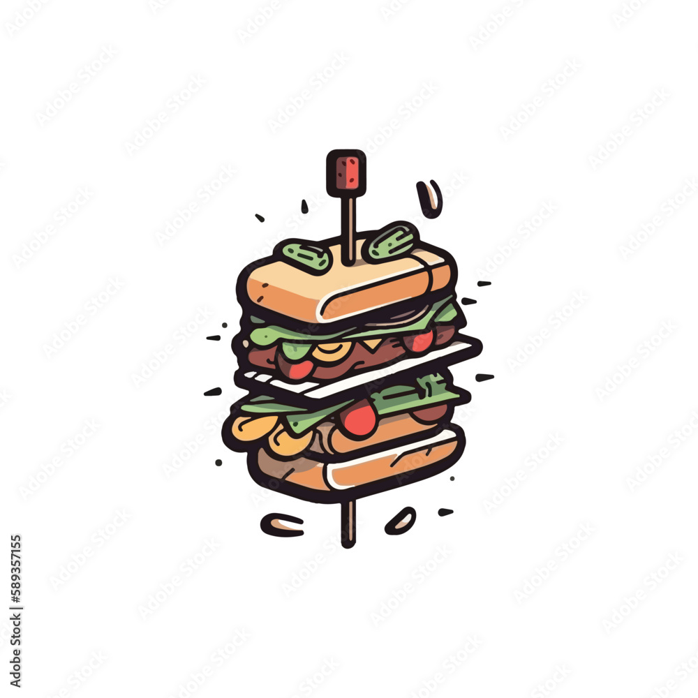 kebab vector logo, typical turkish delicious food Stock Vector | Adobe ...