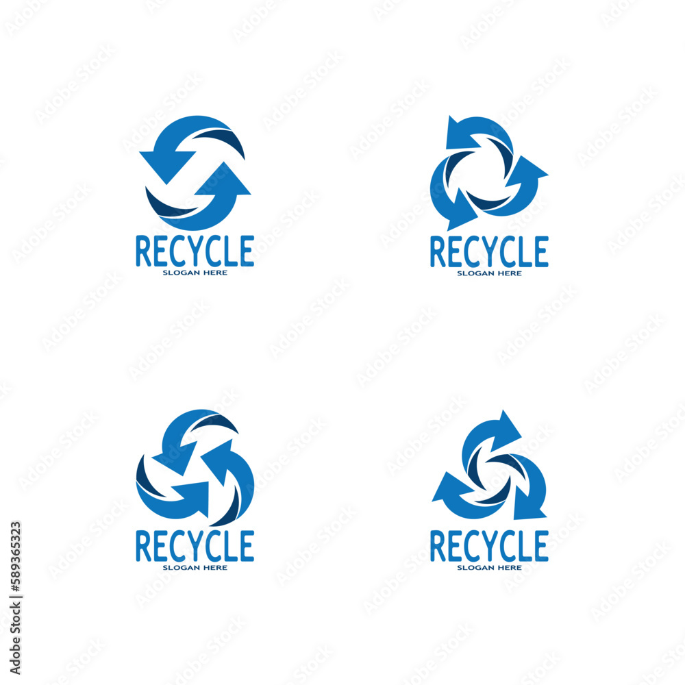 Recycle Icon - Recycling Symbol Reuse Vector Graphics Logo Stock Vector ...