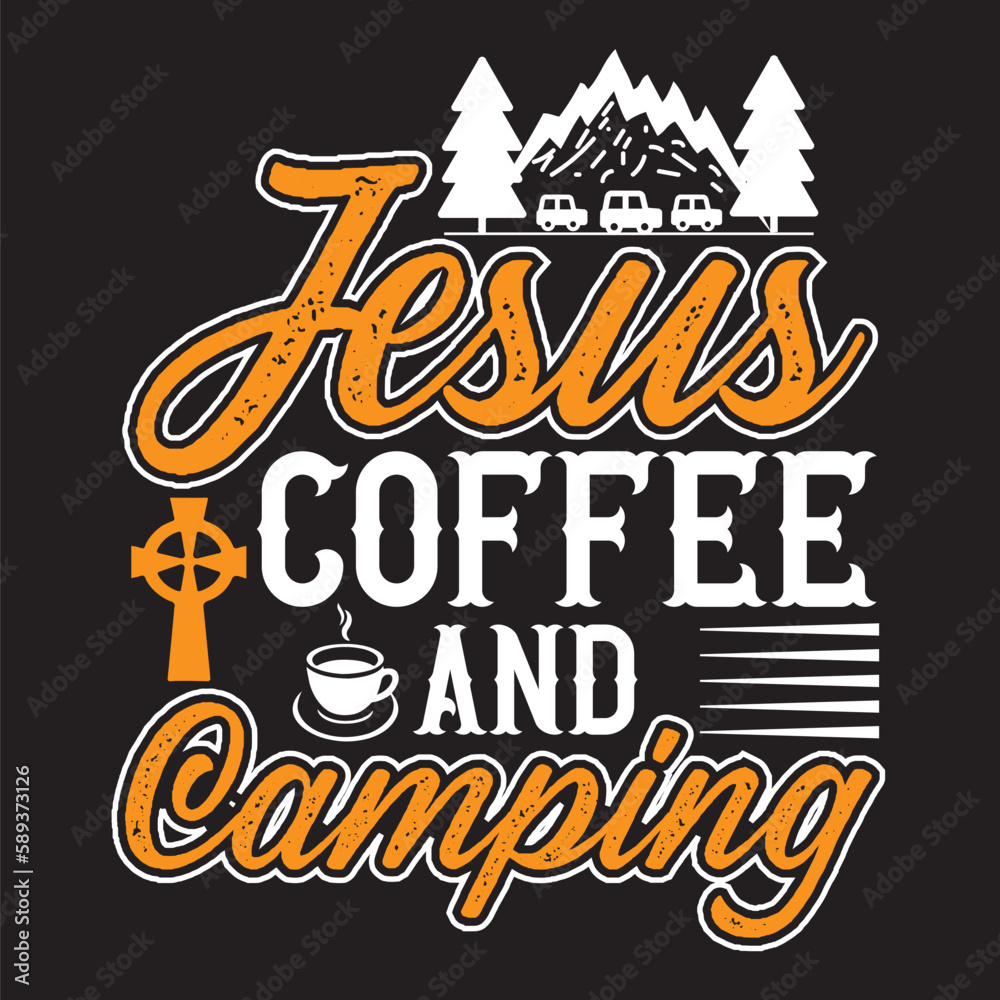 jesus coffee and camping,svg bundle,t-shirt design,background,vector ...