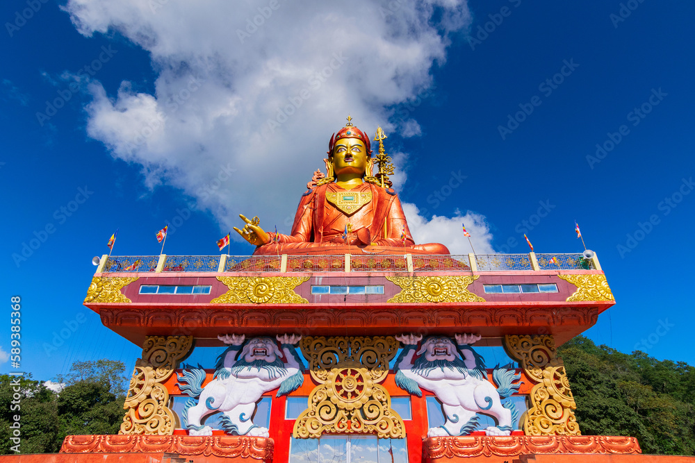 Holy statue of Guru Padmasambhava or born from a lotus, Guru Rinpoche ...