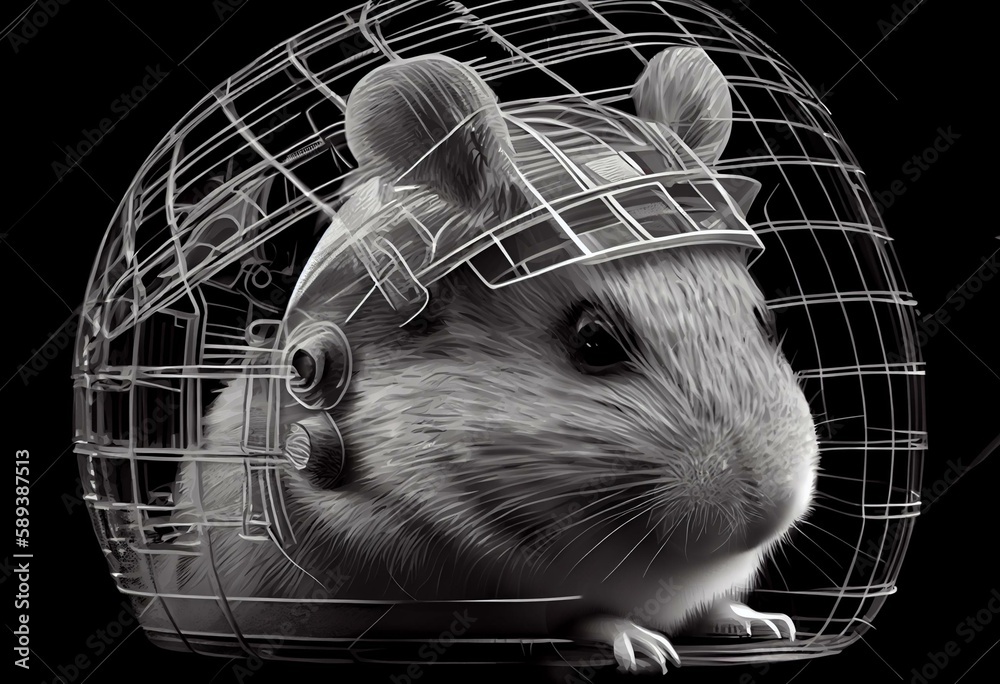 Hamster in football helmet engraving PNG illustration with transparent ...
