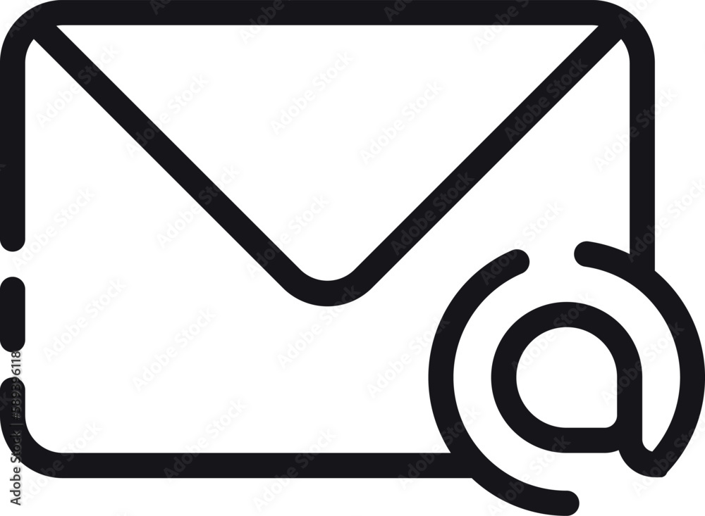 Vetor de The email icon represents electronic mail, which is used to ...