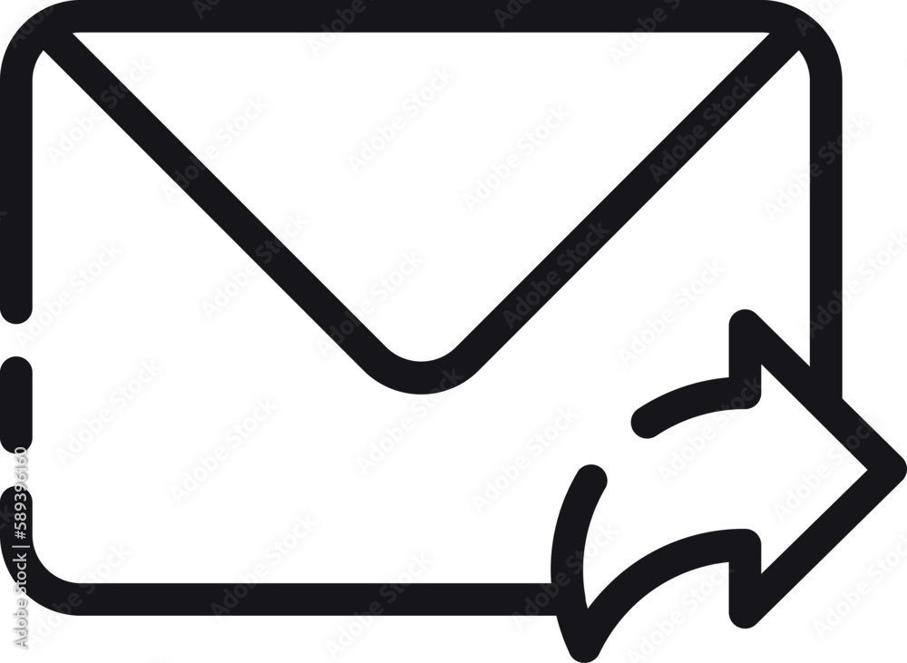 The Forward Message icon is a symbol used to represent the action of ...