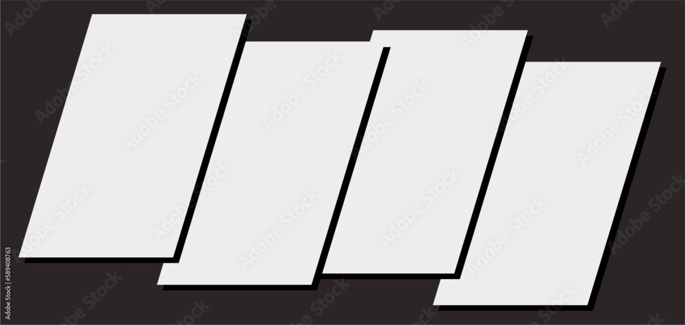 Photo collage strip effect mockup Stock Vector | Adobe Stock