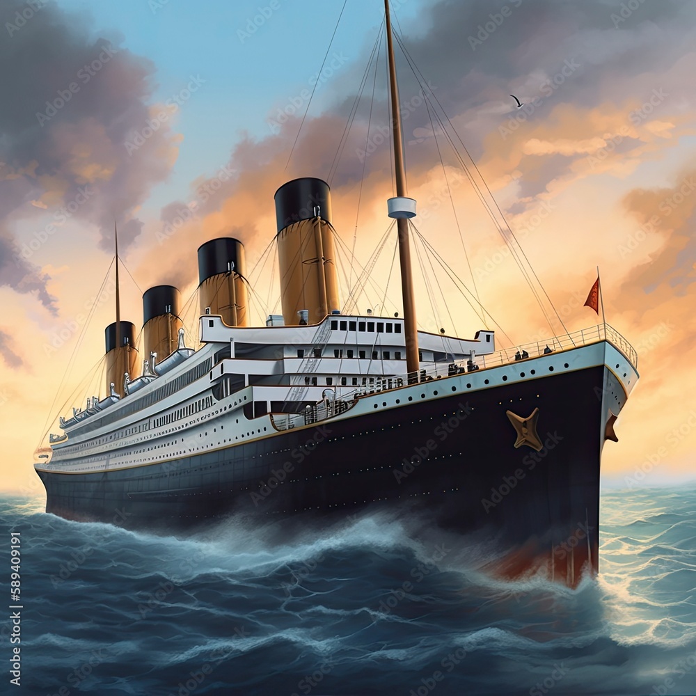 titanic Stock Illustration | Adobe Stock