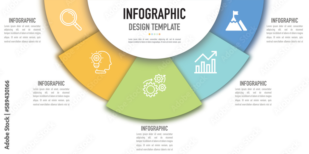 Circular infographic business or sale template or element as a vector ...