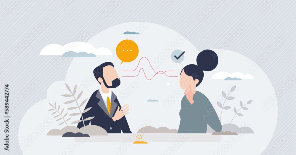 Active listening and speech hearing communication skills tiny person ...