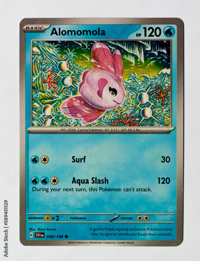 Hamburg, Germany - 01042023: photo of the English pokemon trading paper ...