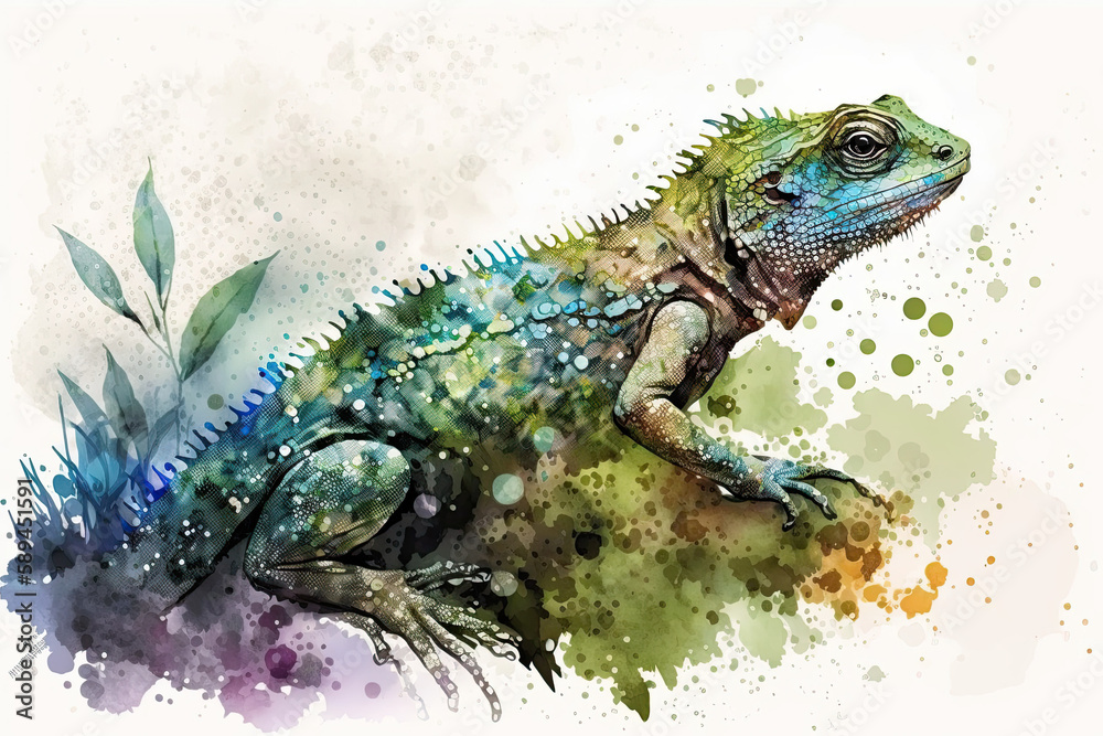 Lizard Watercolor Clipart, Journey into the Fascinating Universe of ...